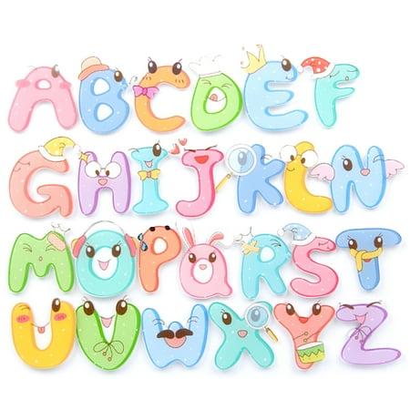 26PCS Magnetic Letter Cartoon Alphabet Magnet Educational Magnet Fridge ...