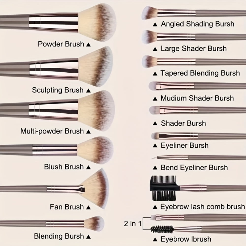 Click here for Lngoor Premium Champagne Golden Makeup Brushes Wit... prices