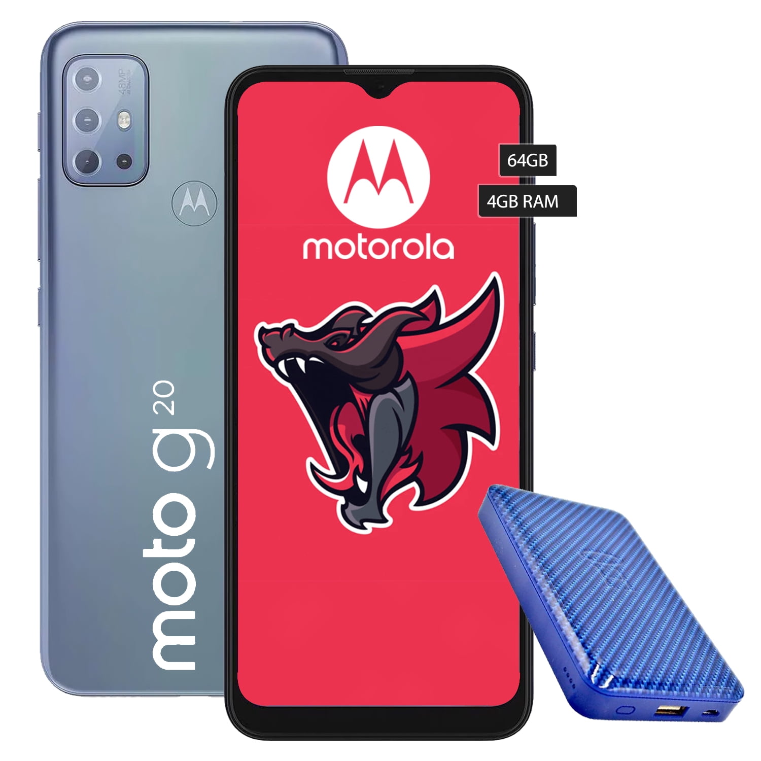 Smartphone Motorola Moto G20 64GB 4GB más PowerBank - Azul | Bodega ...