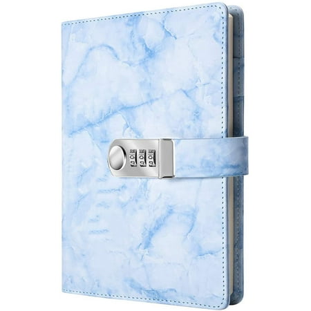 A5 Creative Password Lock Journal, Pu Leather Combination Lock Diary ...