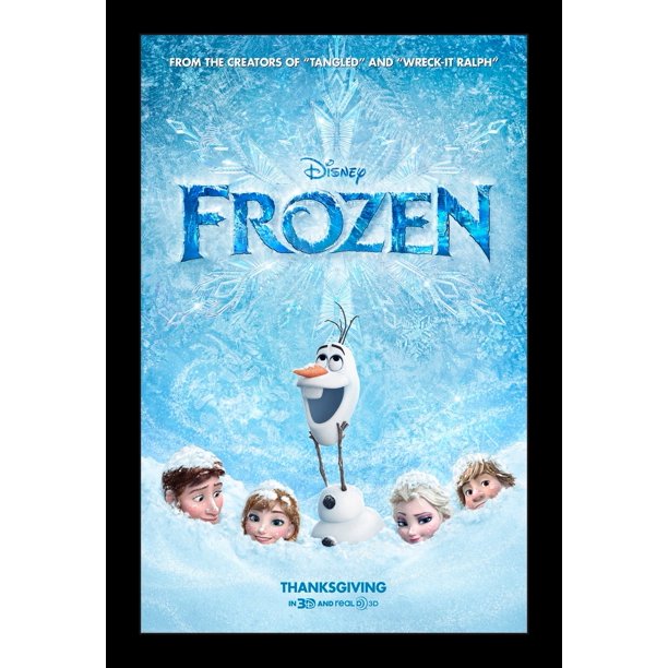 FROZEN - 11x17 Framed Movie Poster - Walmart.com