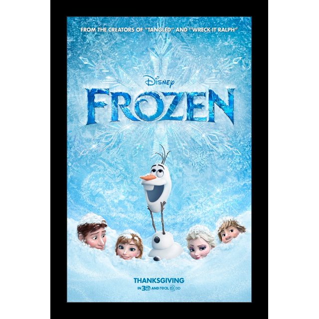 FROZEN - 11x17 Framed Movie Poster - Walmart.com