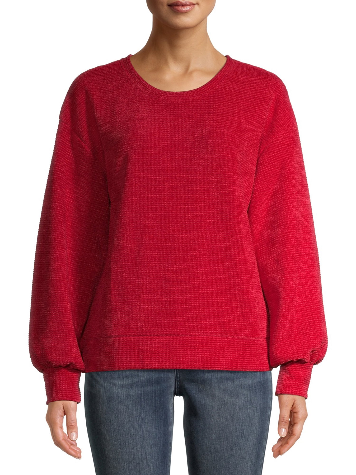 Time and Tru Women's Chenille Sweater - Walmart.com