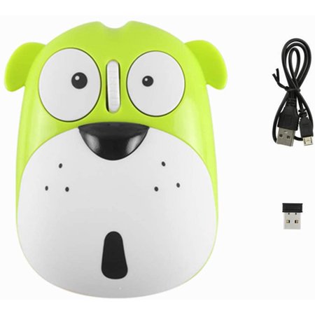 10 Ones Design Wireless Mouse Cute Animal Dog 2.4GHz Wireless Mouse ...