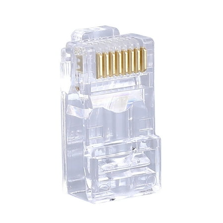 TB&W 100x Unshielded RJ45 Cat6 Connector 8P8C Network Cable Crystal ...