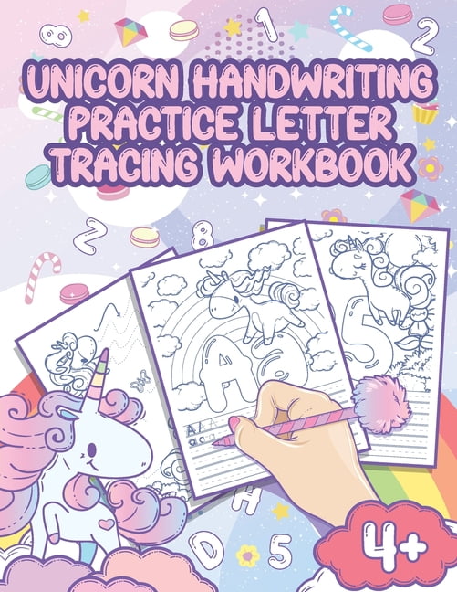 Unicorn Handwriting Practice Letter Tracing Workbook: Handwriting ...