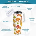40 oz Tumbler with Handle Fall Maple Leaves Autumn Retro Insulated ...
