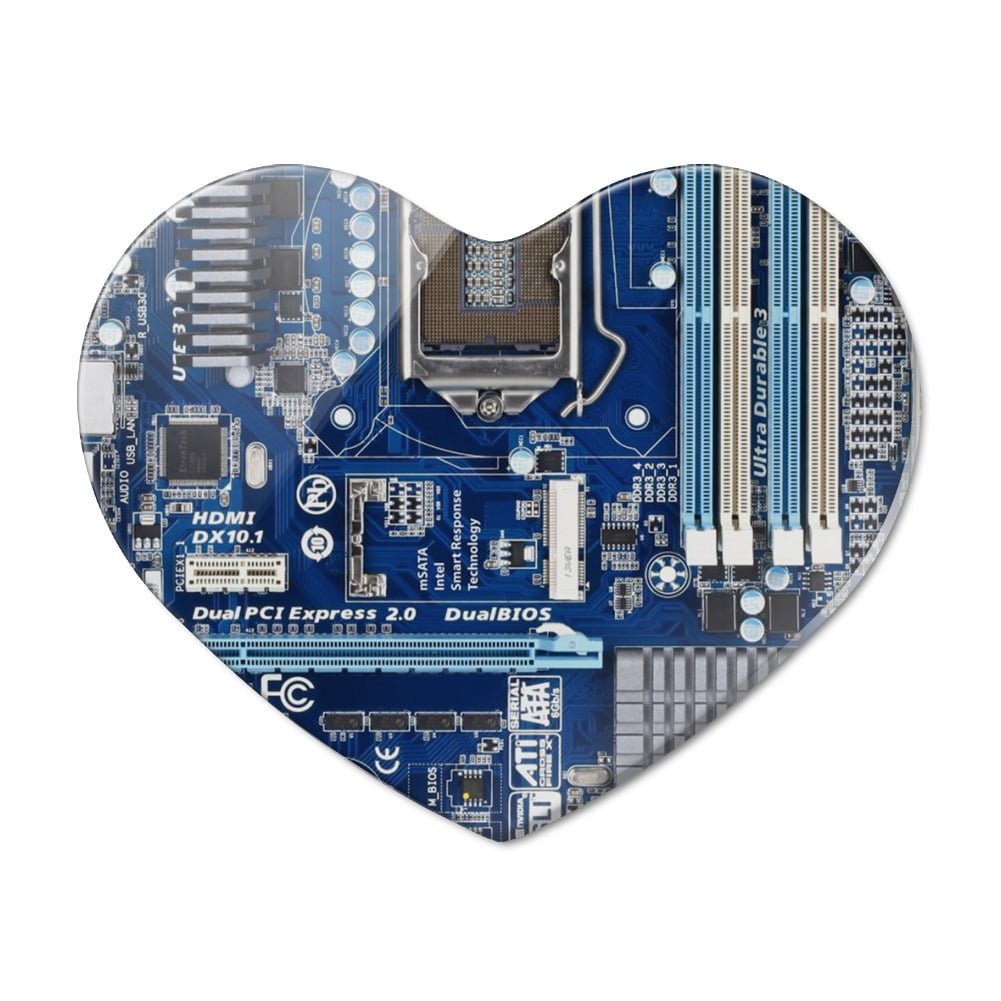 Blue Computer Motherboard Processor CPU Heart Acrylic Fridge ...
