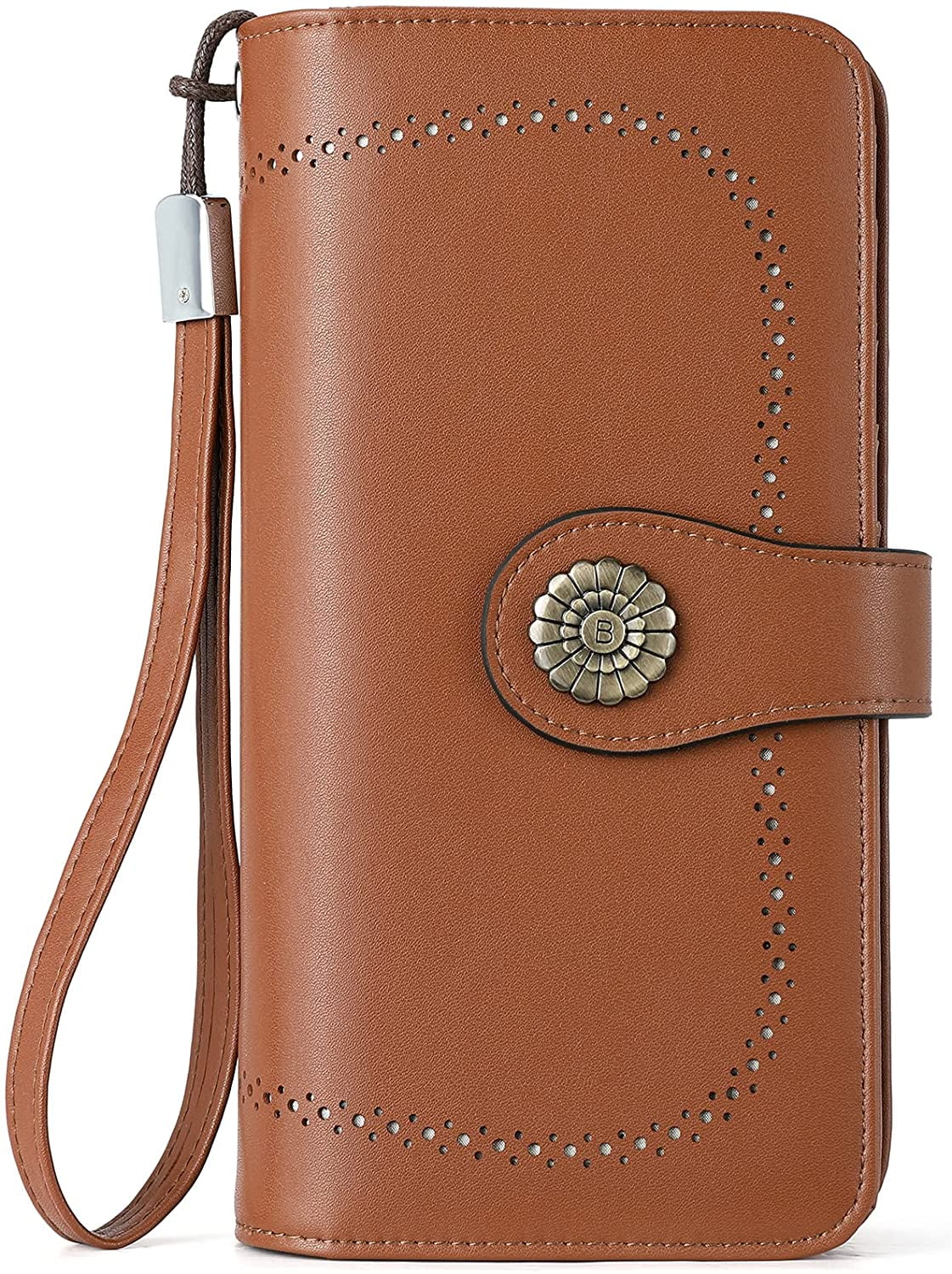 BOSTANTEN Womens Wallet Genuine Leather Large Capacity Wristlet Clutch ...