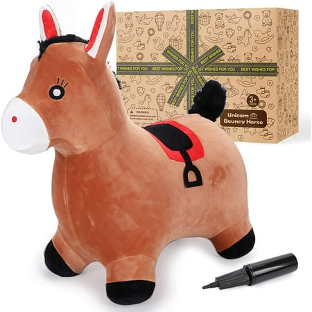 Horse Hopper Bouncy Animal Hopper Inflatable Jumping Horse Space Hopper ...