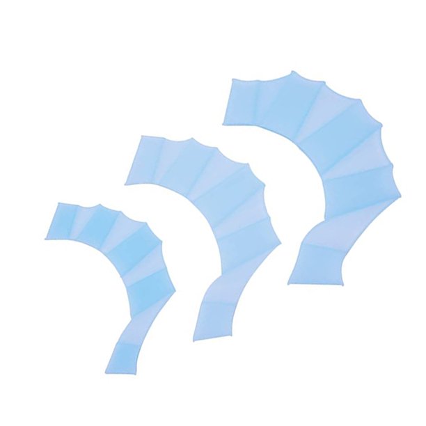 Swim Soft Silicone Paddle Fins Fingers Hand Palm Webbed Flippers ...