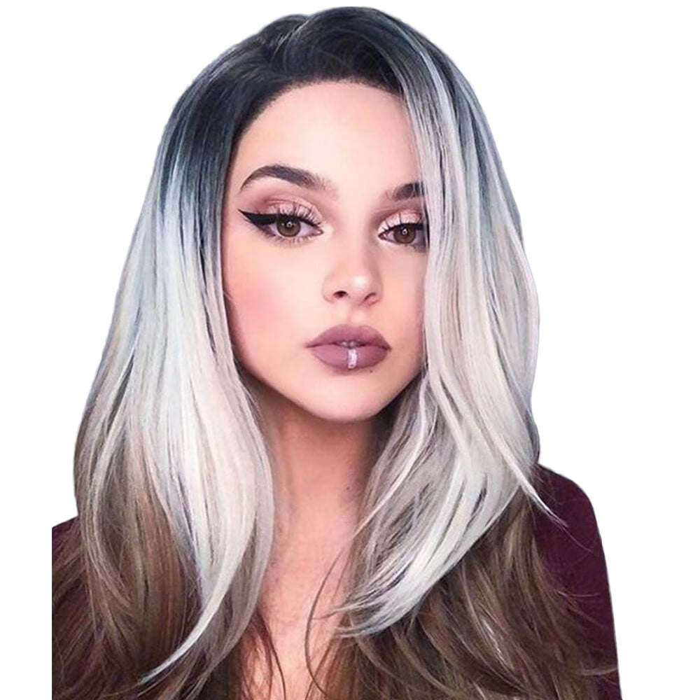 DOPI Rose hair Wigs Two-color Hair net Two-color gradient For Women Wig ...