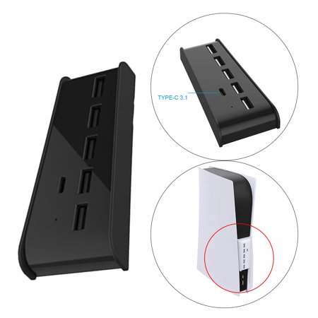 5 Port USB Hub for Game Console USB Splitter Adapter 1x Type | Walmart ...