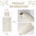 Bohemian Beige Ceramic Vase - for Pampas Grass, Mantel, Bookshelf ...