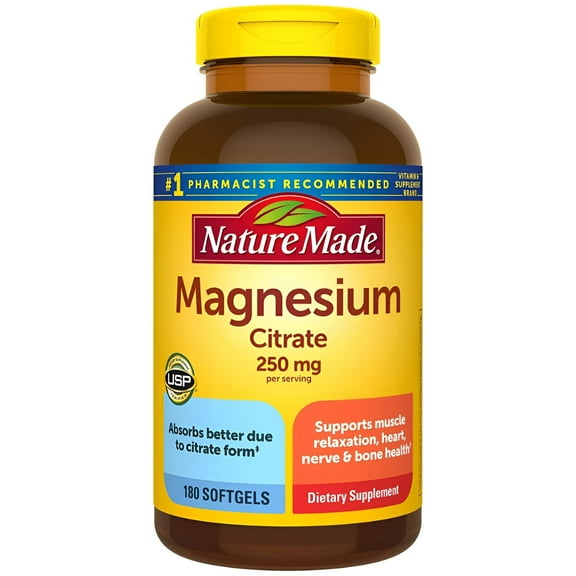 Nature Made Magnesium Oxide 250 mg Dietary Supplement for Muscle, Heart ...