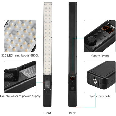 YONGNUO YN360 Pro Video Light Ice Light 5500K Color Temperature and RGB ...