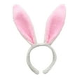 batmeuy Easter Bunny Ear Headband Patchwork Color Soft Plush Hair Hoop ...