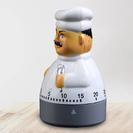 Male Chef Kitchen Mechanical Timer stand; Remote control organizer; 1 ...