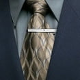 2024 2pcs Men Tie Clip Metal Silver Tone Simple Necktie Tie Bar Clasp
