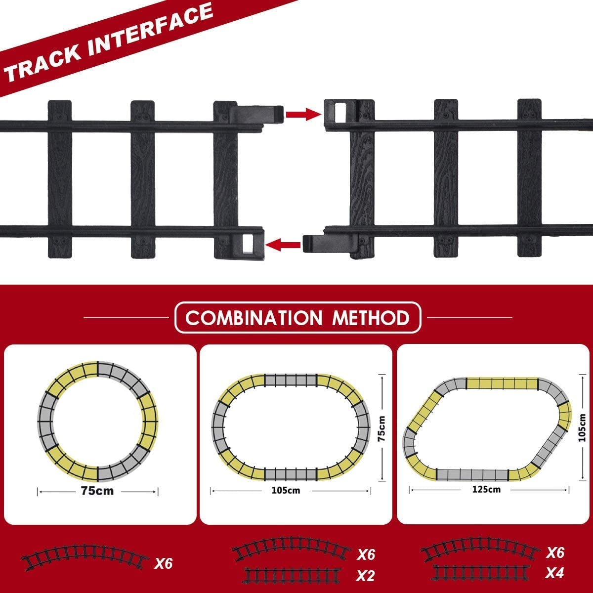 Buy Christmas Train Set with Lights and Sounds Railway Tracks Sets ...