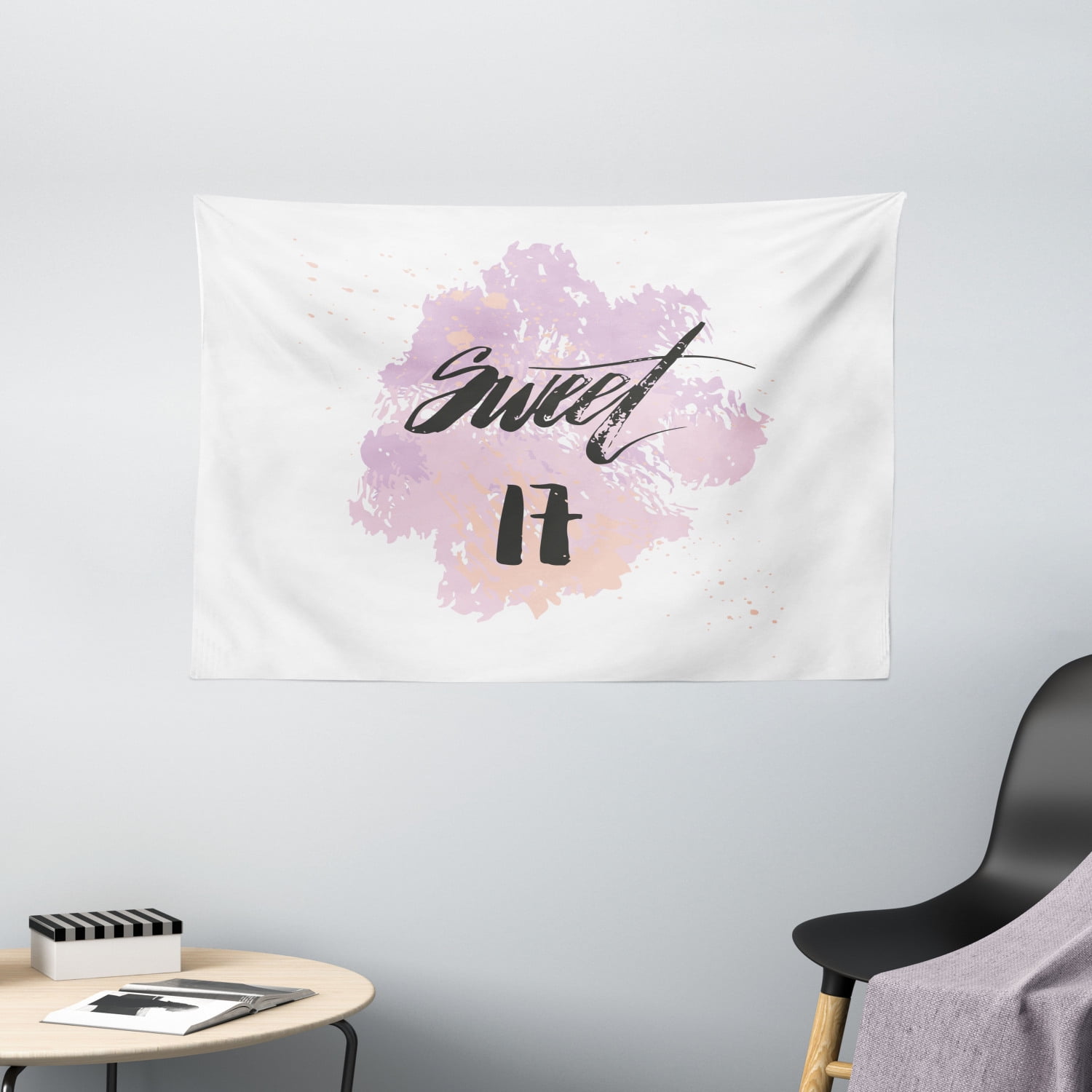 17th Birthday Decorations Tapestry, Abstract Grunge Style Backdrop with ...