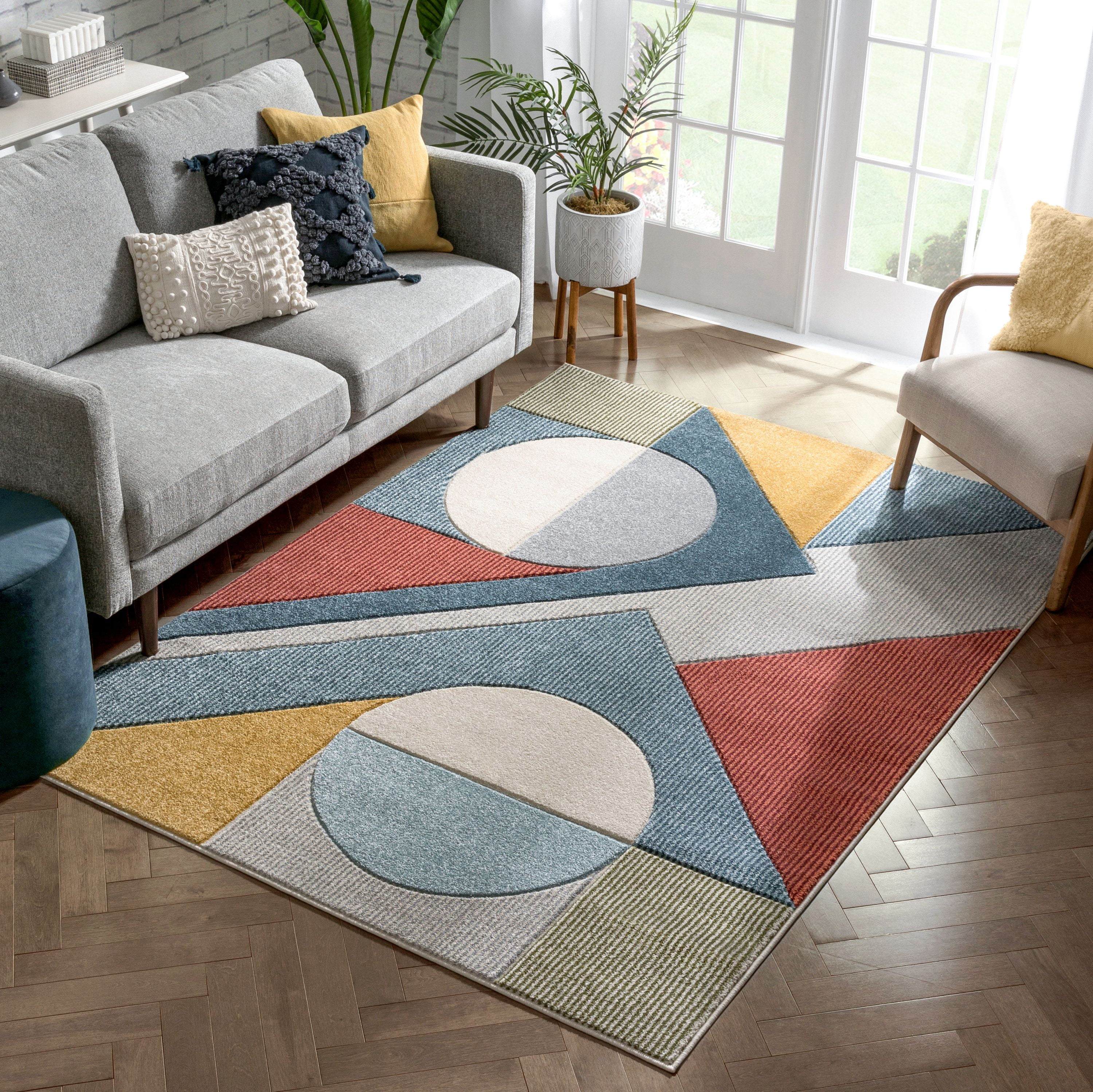 Well Woven Ruby Glimmer Mid Century Modern Geometric Pattern Multi 7 10 well-woven-ruby-glimmer-mid-century-modern-geometric-pattern-multi-7-10