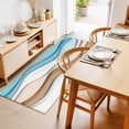 Area Rug 2x6ft Blue Brown Area Rugs for Kitchen Runner Rug Abstract ...
