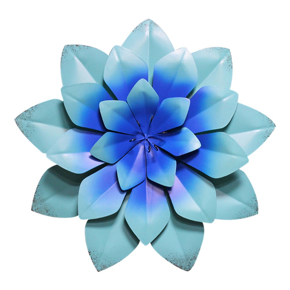 3D Metal Flower Wall Décor Artificial 3D Flower Wall Art for Living ...
