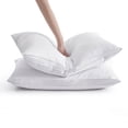 Peace Nest King Size Gusseted Goose Feather Down Pillows, 2 Pack ...