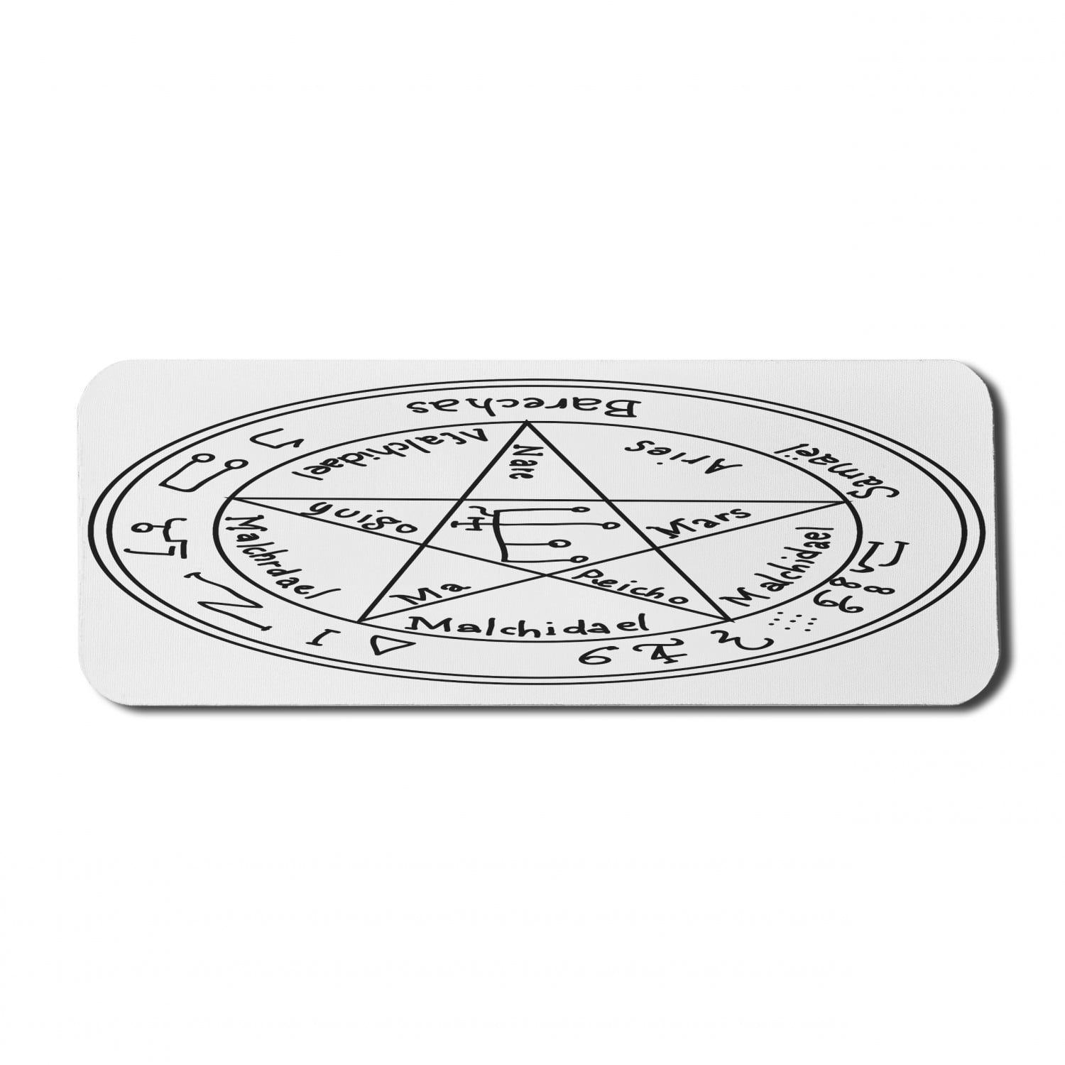 Occult Computer Mouse Pad, Minimalist Magic with Dated Shape and Motif ...
