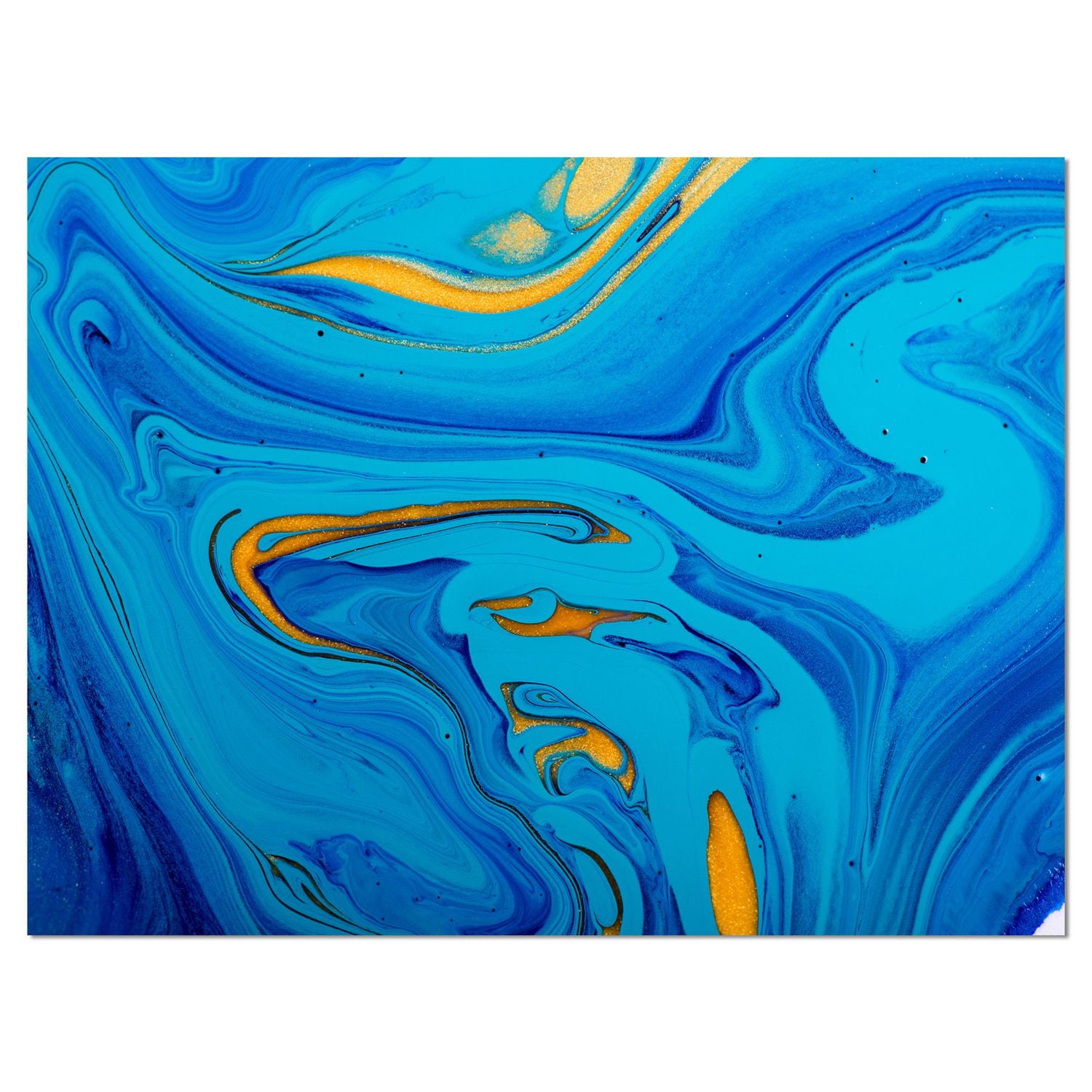 Design Art Light Blue Acrylic Paint Canvas Print - Walmart.ca