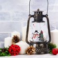 Christmas Snow Globe Lantern, Battery Operated Lighted Swirling Glitter ...