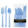 Amscan Pastel Blue Plastic Assorted Cutlery, 24 Ct. | Party Tableware ...
