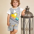 Boys Summer Outfit Shorts T Shirt Two Piece Casual Play with Cute ...