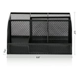 Deli Mesh Desktop Organizer Office Supplies, 7 Compartments, Black ...