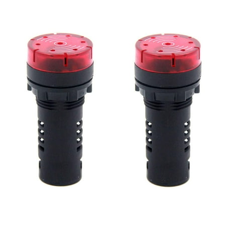22mm AC/DC 36V Red LED Buzzer Flashing Alarm Signal Indicator Light ...