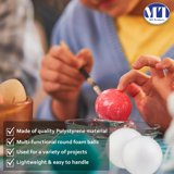 MT Products White Foam Balls 1.5" Polystyrene Balls Arts & Crafts - Pack of 50 - Walmart.com