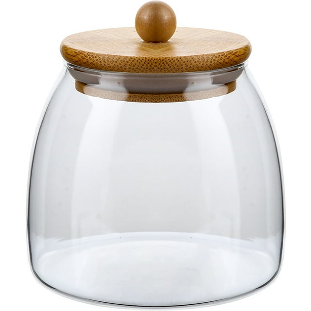 NUOLUX Glass Food Storage Container Flour Storage Jar Sugar Container ...