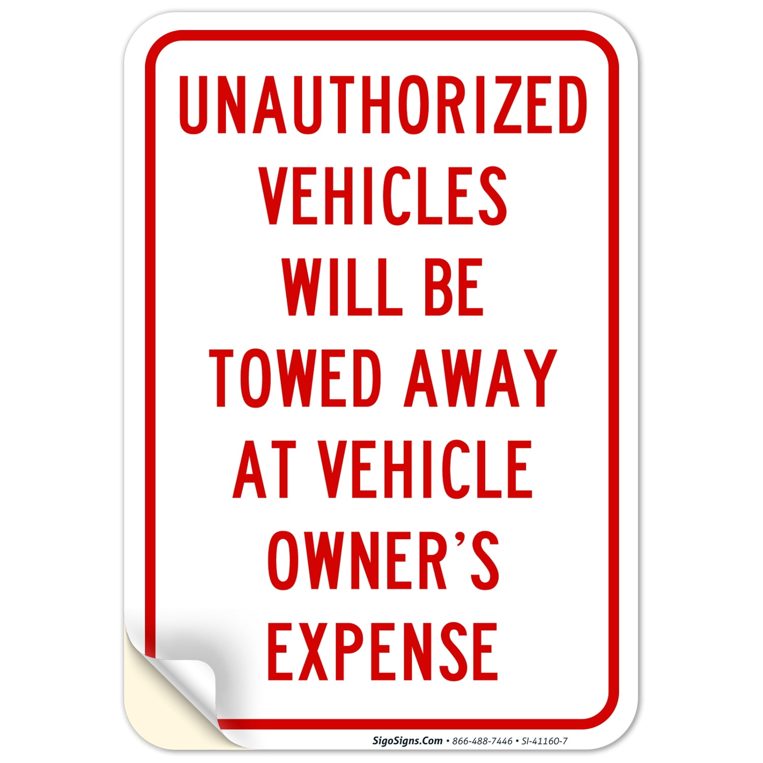 No Parking Sign, Private Property Sign, 10x7 Vinyl Sticker - Walmart.com