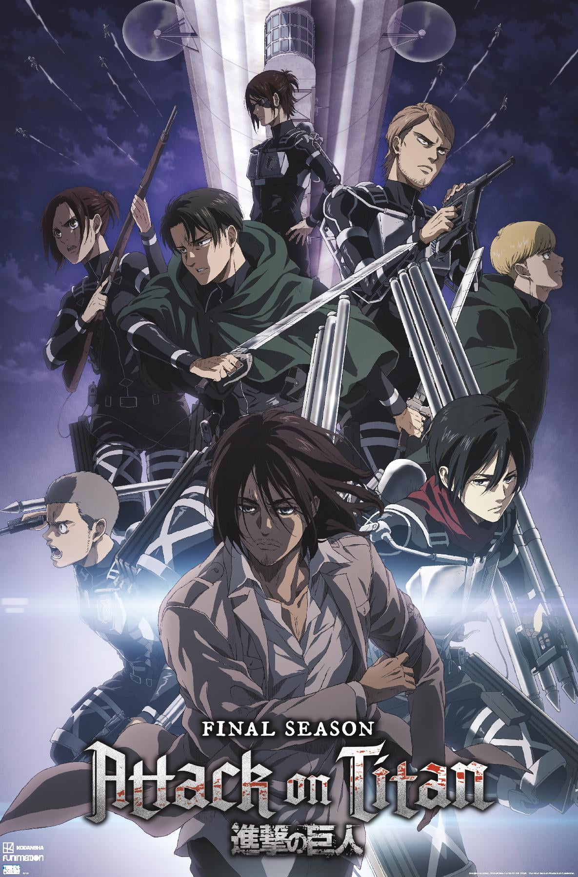 Attack on Titan: Season 4 - Key Visual 2 Wall Poster, 22.375" x 34 ...