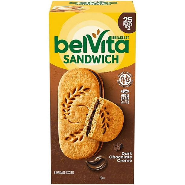 belvita dark chocolate creme breakfast biscuits 25 pk - Walmart.com
