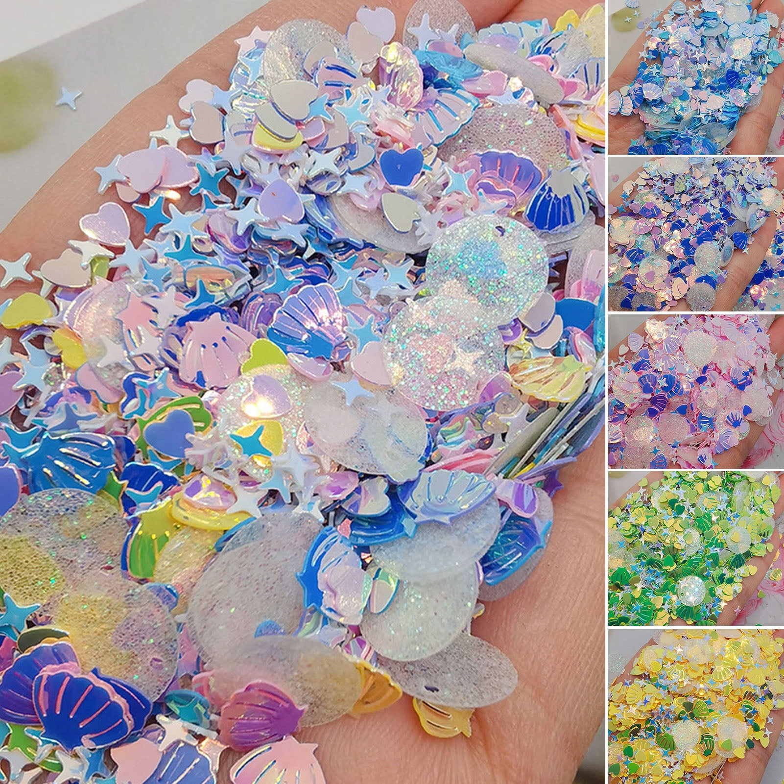 dianhelloya Nail Art Supplies 1 Bag 10g Nail Sequin Shiny Effect ...