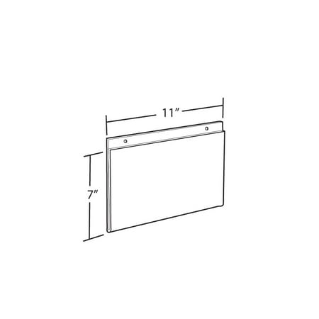 Acrylic Horizontal Wall Mount Sign Holder (11"W x 7"H) - Walmart.com