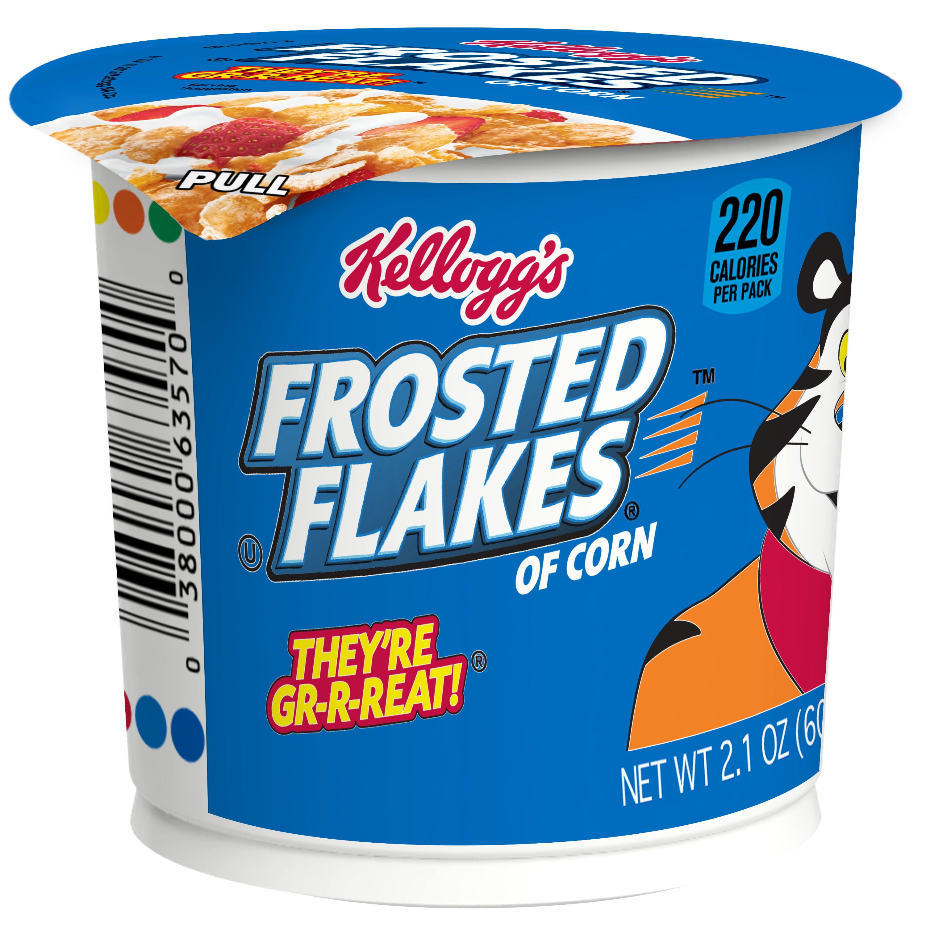 Kelloggs Frosted Flakes Breakfast Cereal Cup 8 Vitamins And Minerals