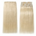 Benehair Thick Double Weft 100% Real Remy Human Hair Extensions Clip In ...