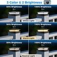 4x4 Solar Post Cap Lights Outdoor with 3 Modes, LED Post Light Solar ...