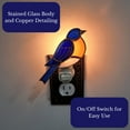 Gift Essentials Bluebird Night Light Stained Glass Nightlight ...