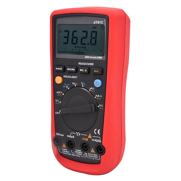 Multímetro de mano, UNI T UT61C Multímetro multifuncional ...