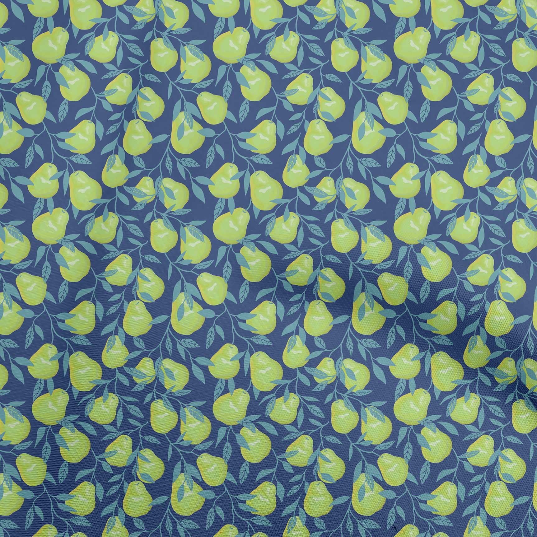 oneOone Cotton Silk Green Fabric Pear Fabric For Sewing Printed Craft ...