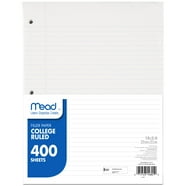 Mead Notebook Filler Paper, College Ruled, 200 Sheets Per Pack, 3 Packs ...